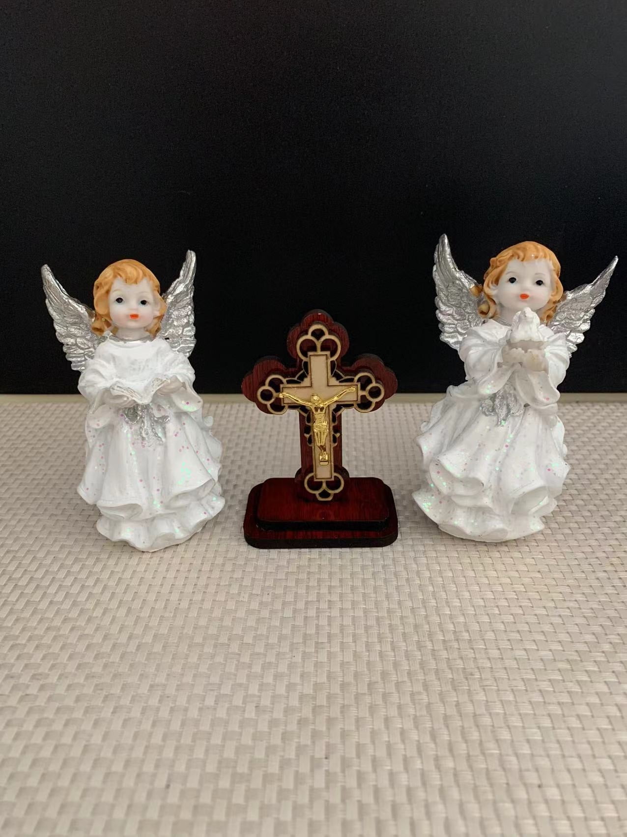 1 Set Angel Resin Statue Figurine Angel Statue Angels Resin Crafts and ...