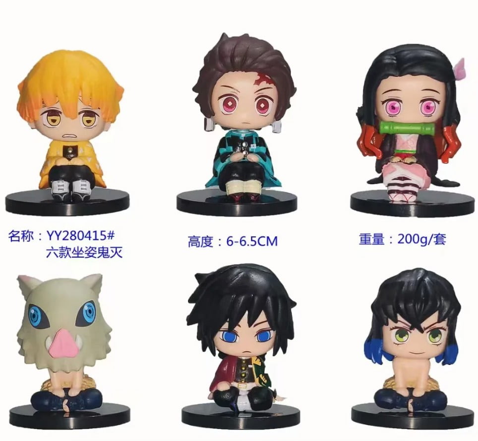 1 Set Anime Demon Slayer Kamado Nezuko Tanjirou Agatsuma Zenitsu PVC Q ...