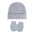 1 Set Baby Bonnet Cap Feature Foldable with Mittens Cotton Fabric ...