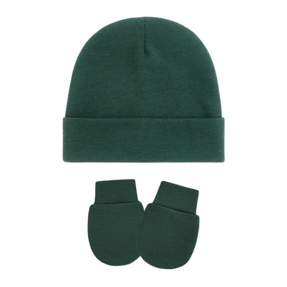 1 Set Baby Bonnet Cap Feature Foldable with Mittens Cotton Fabric ...