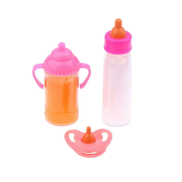 1 Set Baby Care Toy Baby Doll Feeding Bottle Kit Stroller Milk And ...