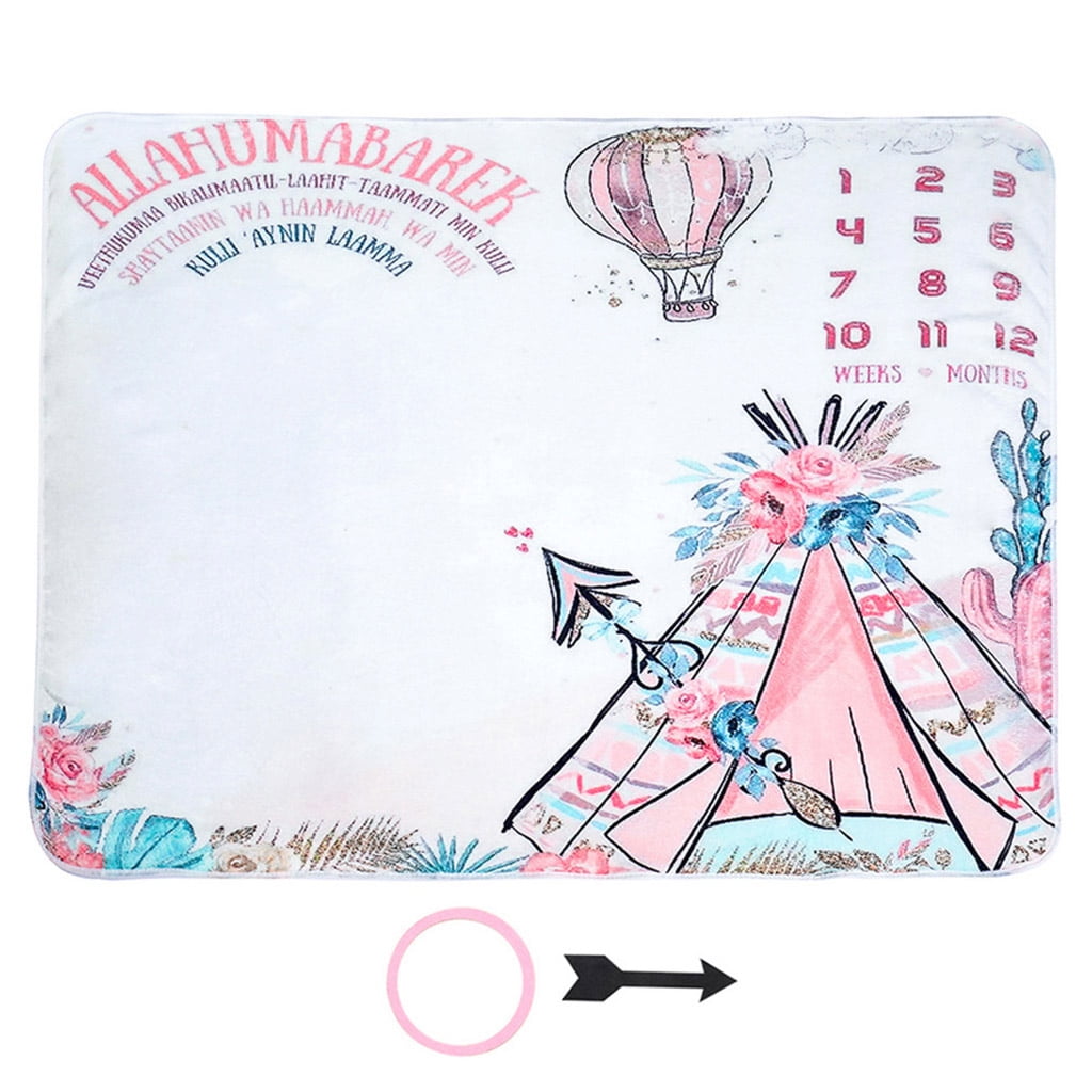 1 Set Baby Monthly Record Growth Milestone Blanket Newborn Photography ...