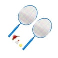 FUEENIRVA Children Badminton Racket Set Blue 1 Set 17.7x8.3x1.2in Iron ...