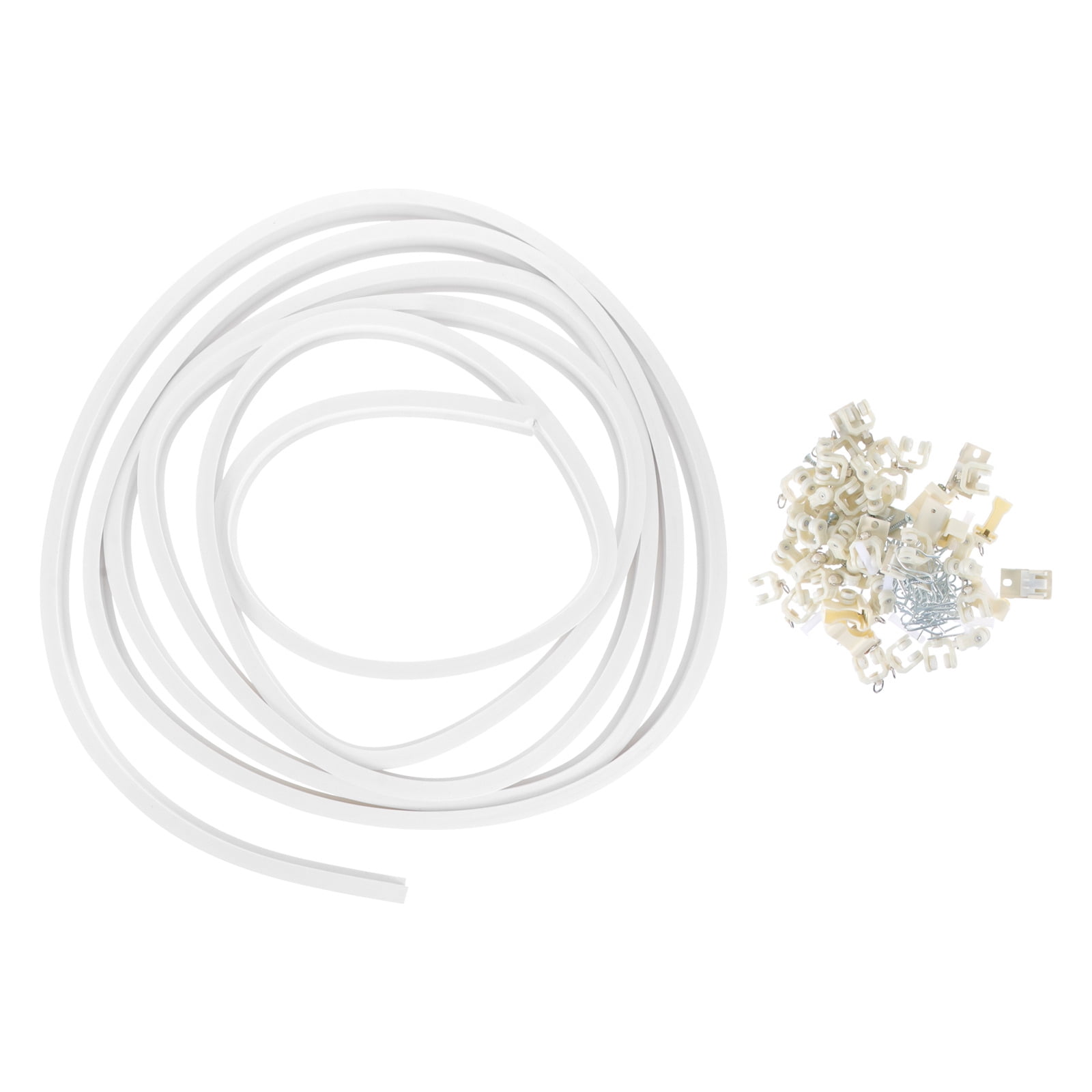 1 Set Balcony Plastic Bendable Ceiling Curtain Track Bendable Ceiling ...