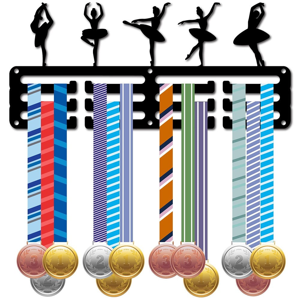 1 Set Ballet Medals Hanger Display Medals Holder Rack Black Metal Small ...
