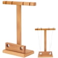 1 Set Bamboo Cable Cord Display Stands Cable Management Organizer with ...