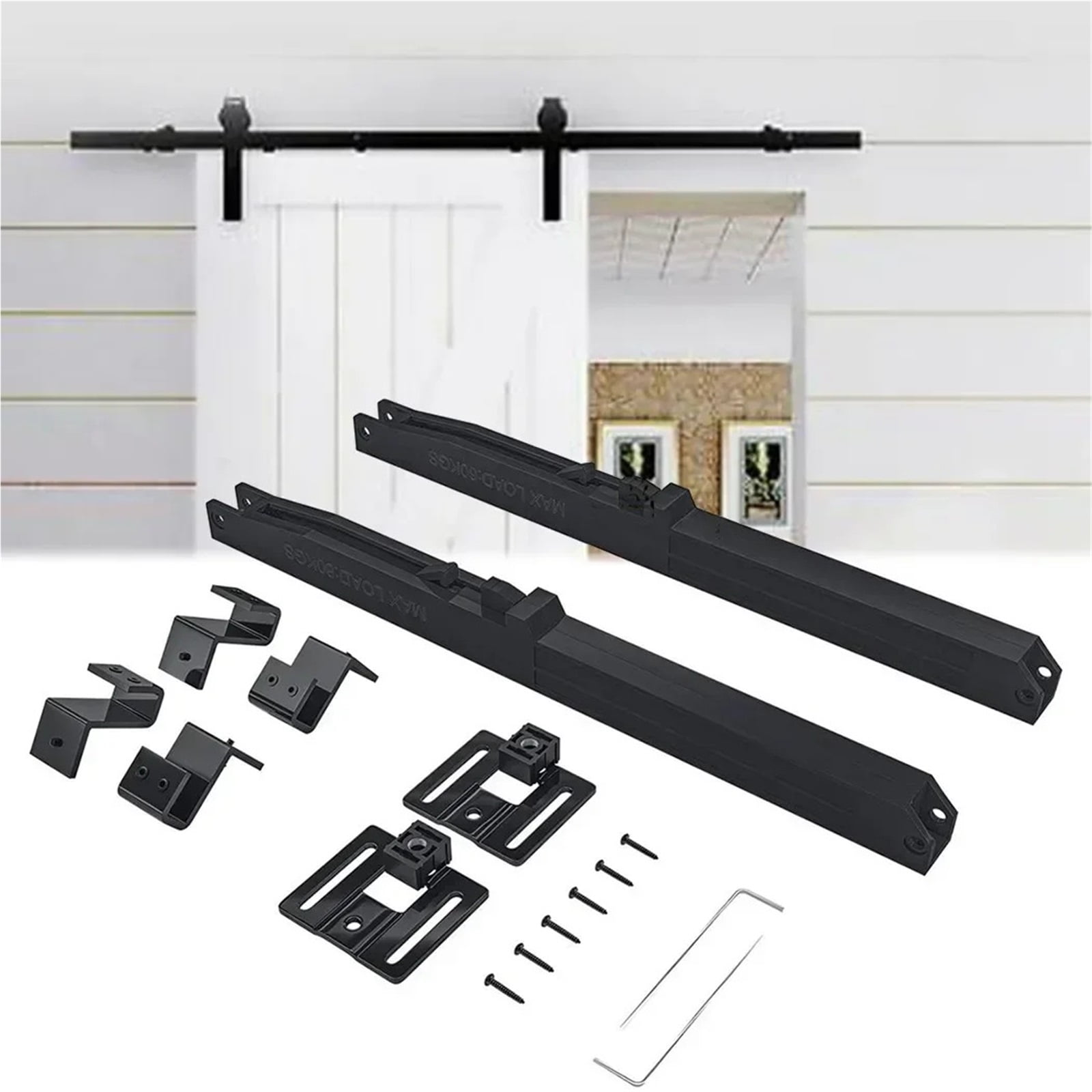 1-Set Barn Door Soft Close Spring Buffer Slide Damper Hardware For ...