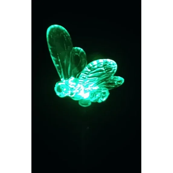 1 Set Bee Clear Acrylic Solar Garden Yard Patio Stick Stake Light ...