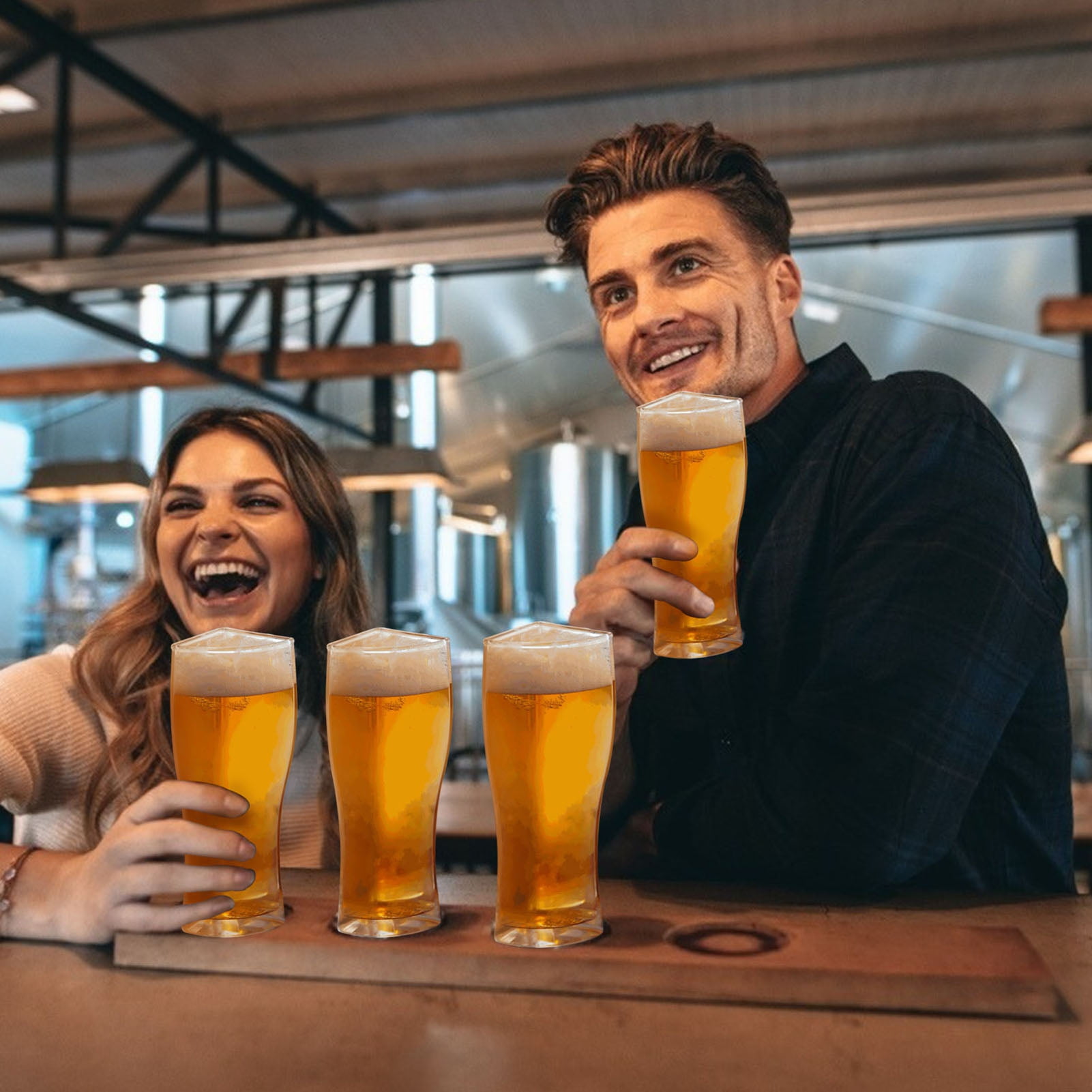 1 Set Beer Glasses 4 in 1 Creative Large Capacity Acrylic Super ...