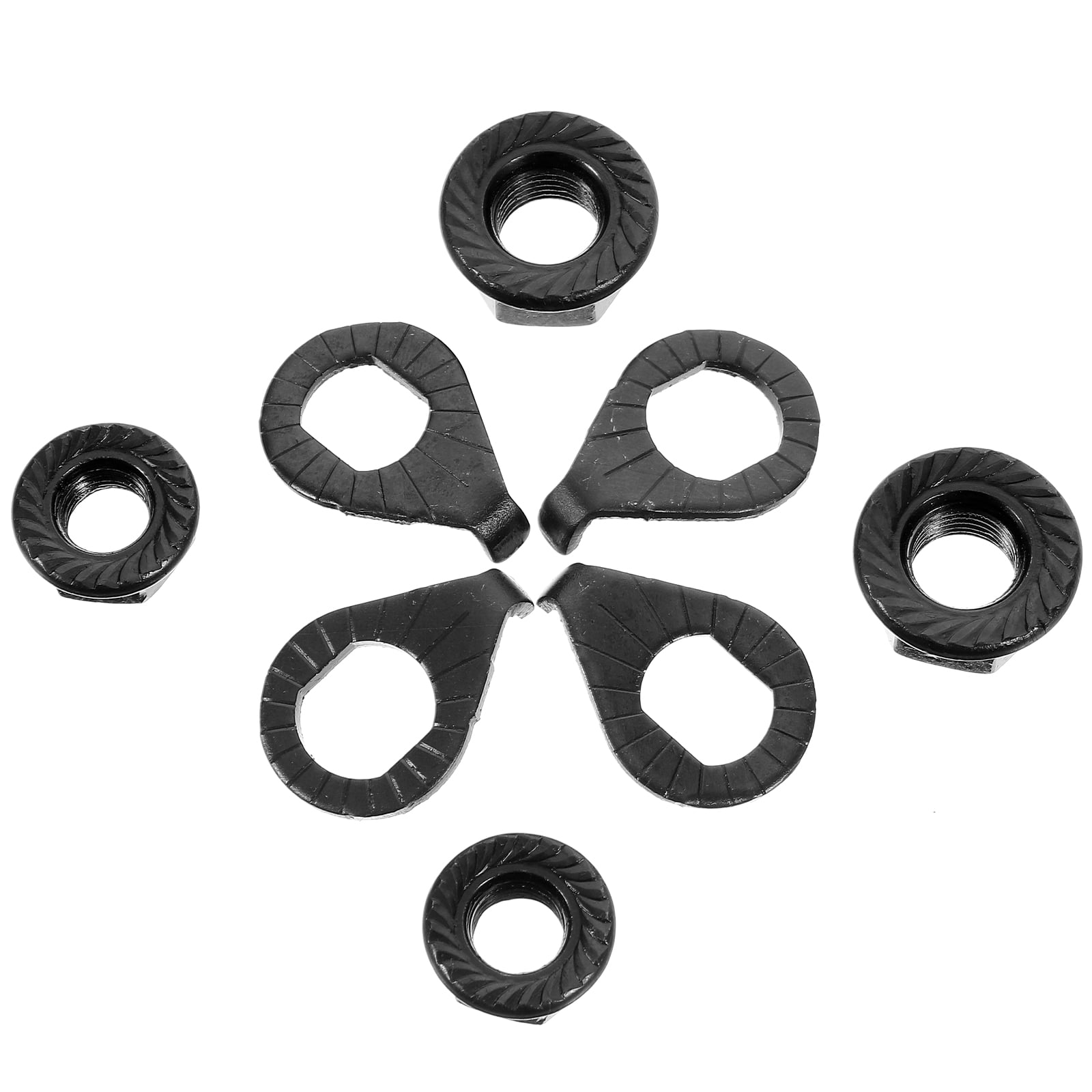 1 Set Bike Axle Nuts Fastening Metal Flange Nuts Metal Axle Nuts Flange ...