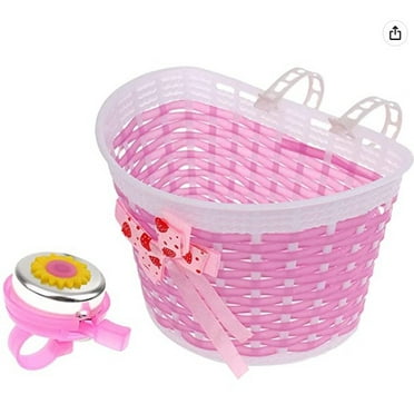 Bike Basket for Kid Girls, MINI-FACTORY Cute Pink Unicorn Pattern ...