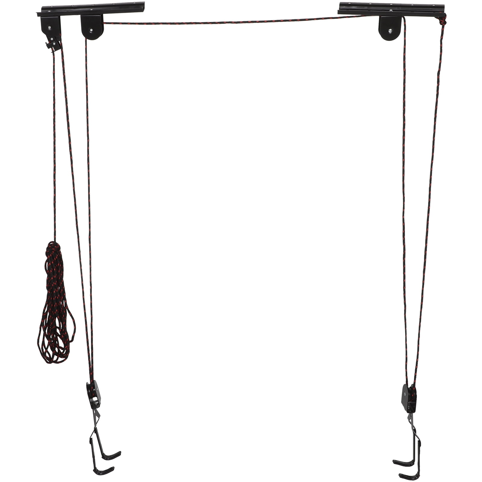 FONDOTIN 1Set Black Garage Bike Hoist Pulley System for Ceiling Storage ...