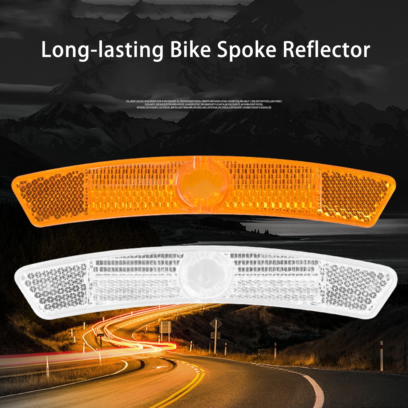 1 Set Bike Spoke Reflector Double Reflective High Brightness Snap ...