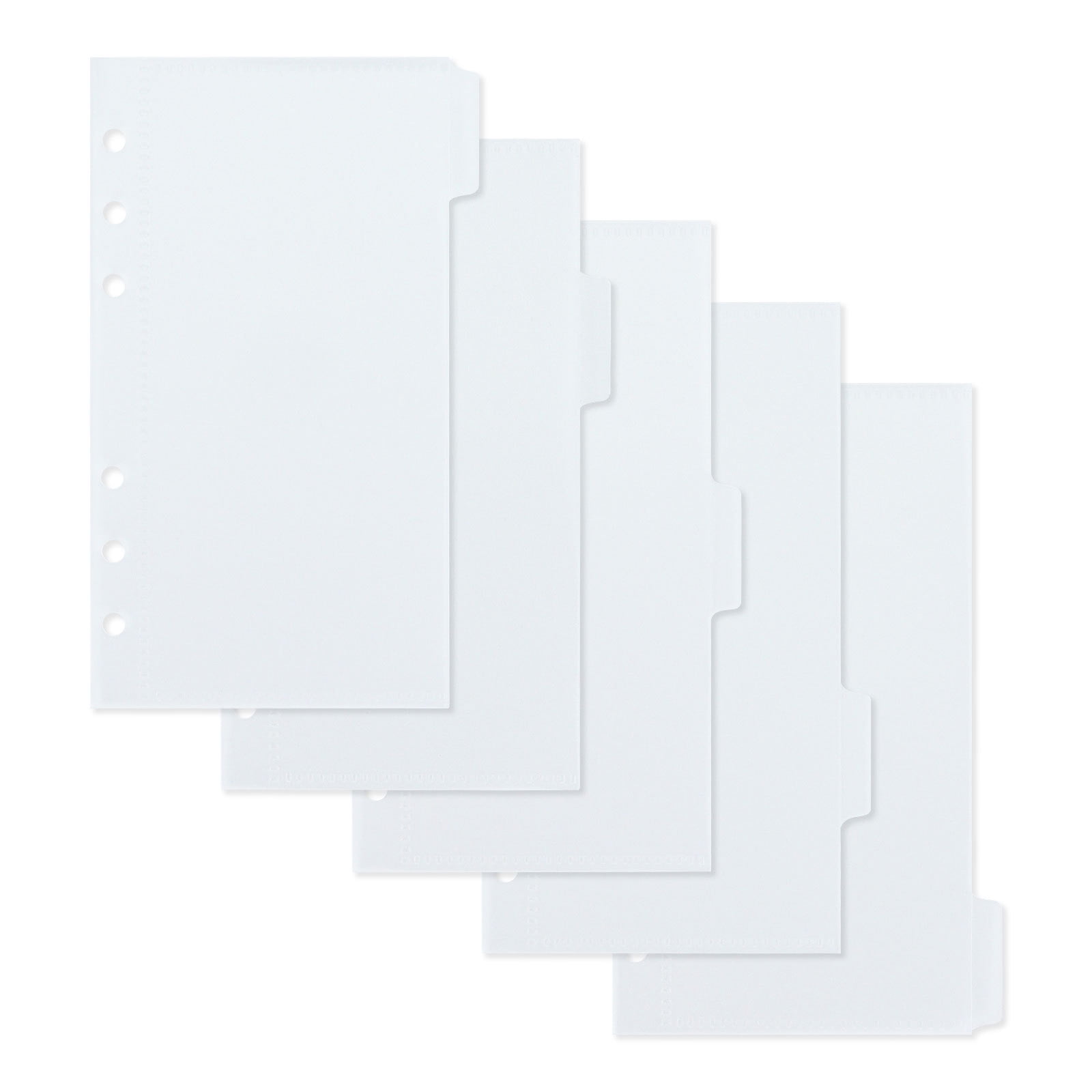 1 Set Binder Pockets Document Wallet 6 Holes Binder Pockets Plastic ...