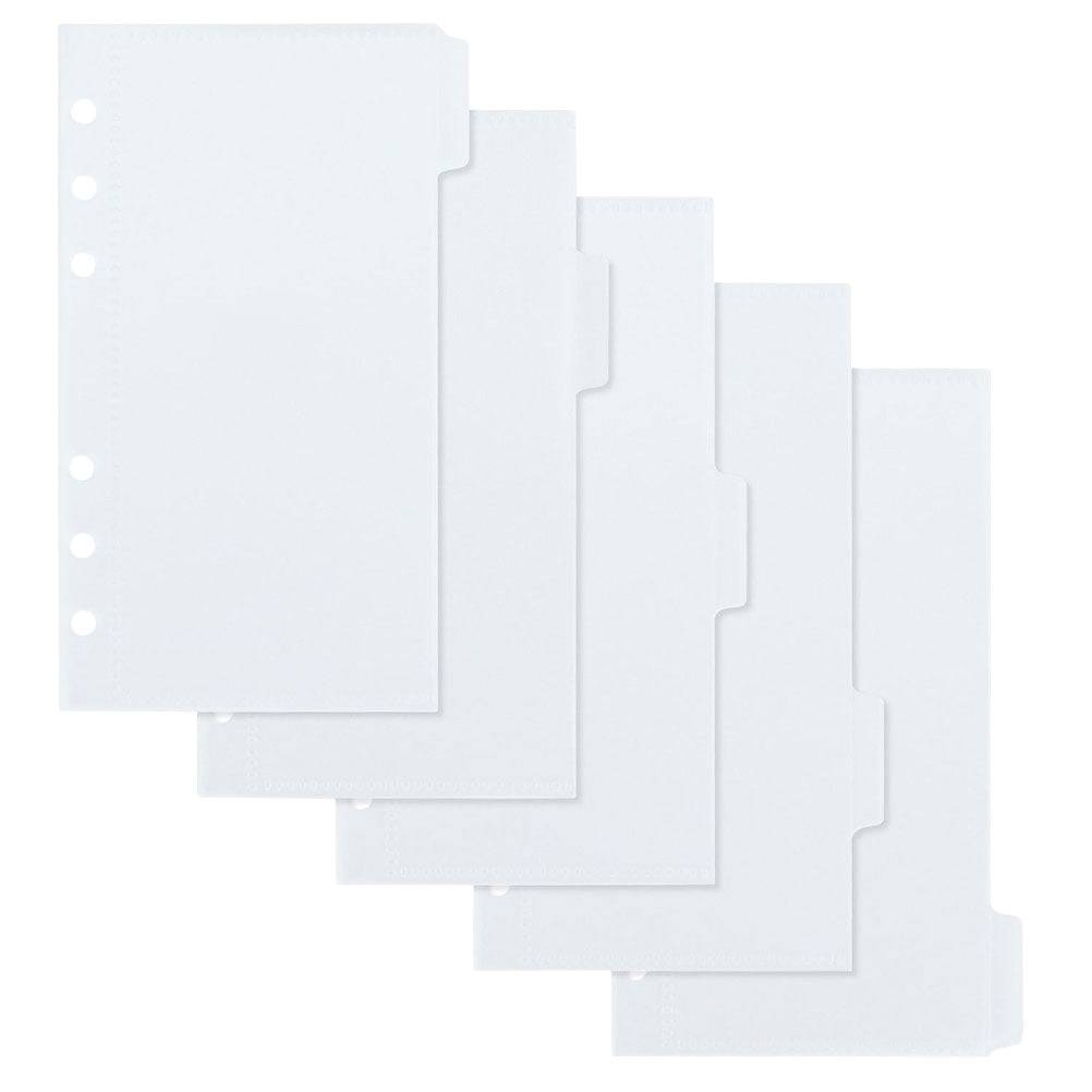 1 Set Binder Pockets Document Wallet 6 Holes Binder Pockets Plastic ...