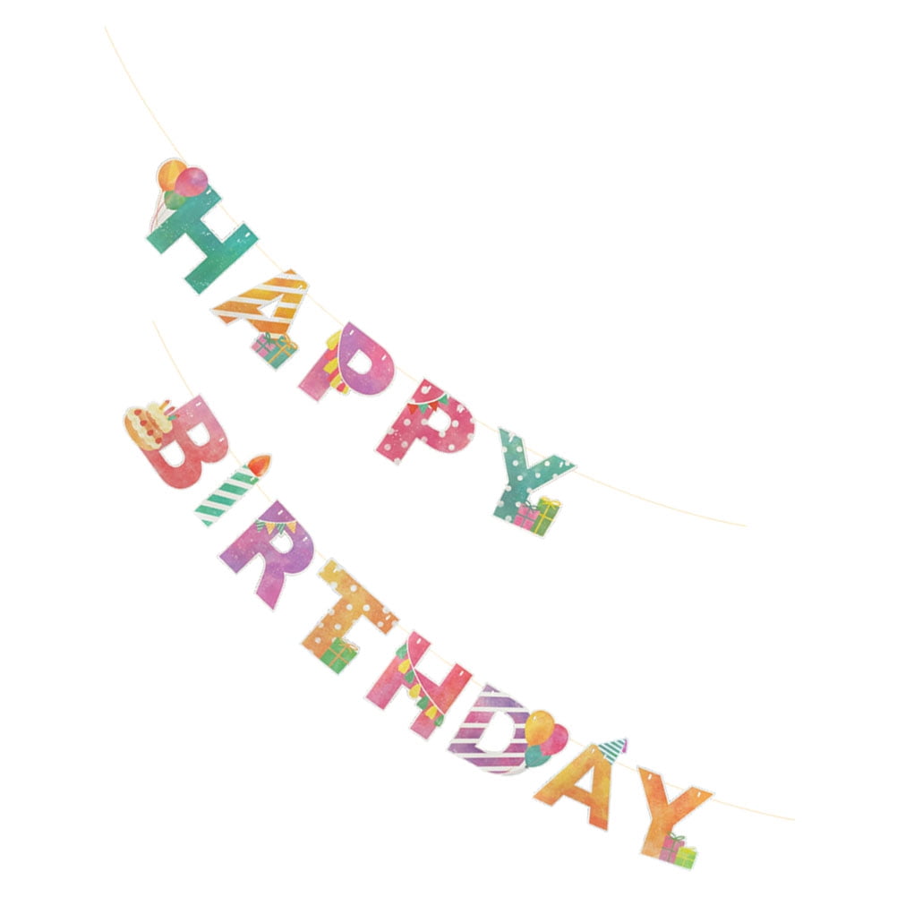 1 Set Birthday Party Hanging Banner Birthday Party Scene Layout Hanging ...