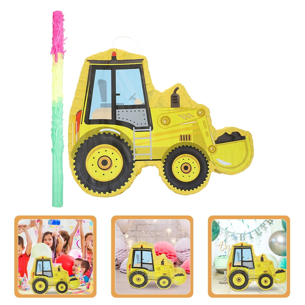 1 Set Birthday Party Tractor Excavator Car Pinata Paper Pinata Party ...
