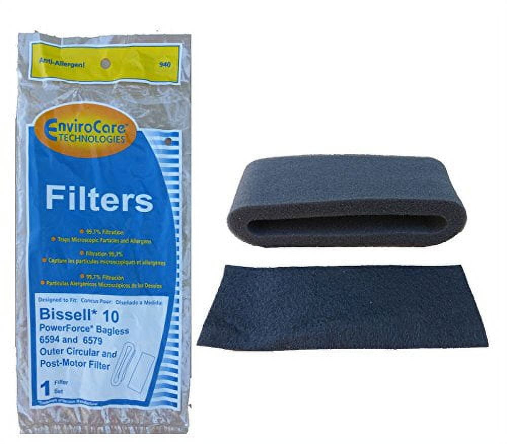 EnviroCare Filter Set for Bissell PowerForce Vacuums, Style 10 Filters ...
