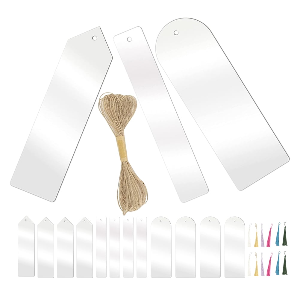 1 Set Blank Acrylic Bookmarks and Tassel Set Acrylic Blank Bookmarks ...