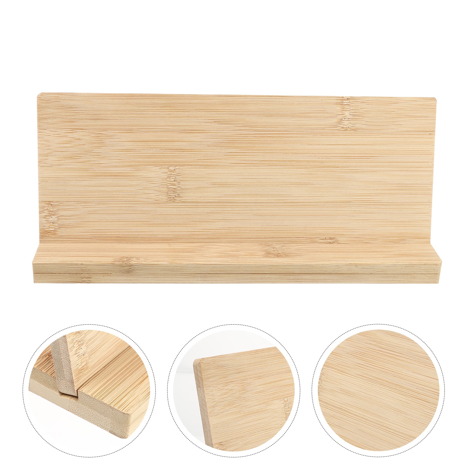 1 Set Blank Bamboo Board With Base Payment Code Desktop Name Plate ...