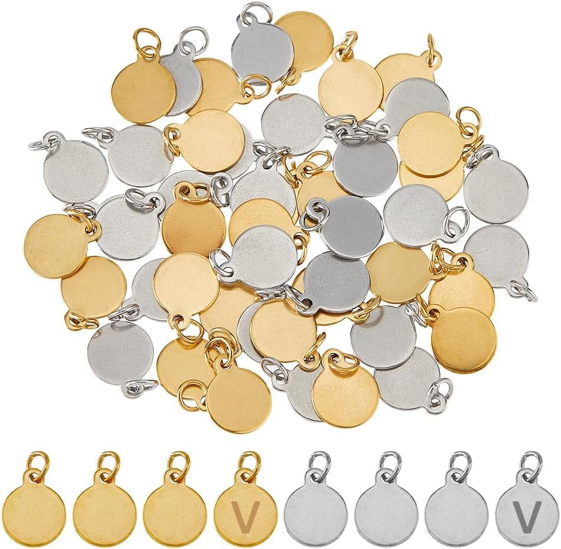 1 Set Blank Engraving Charms includes Stamping Message Word Tag ...