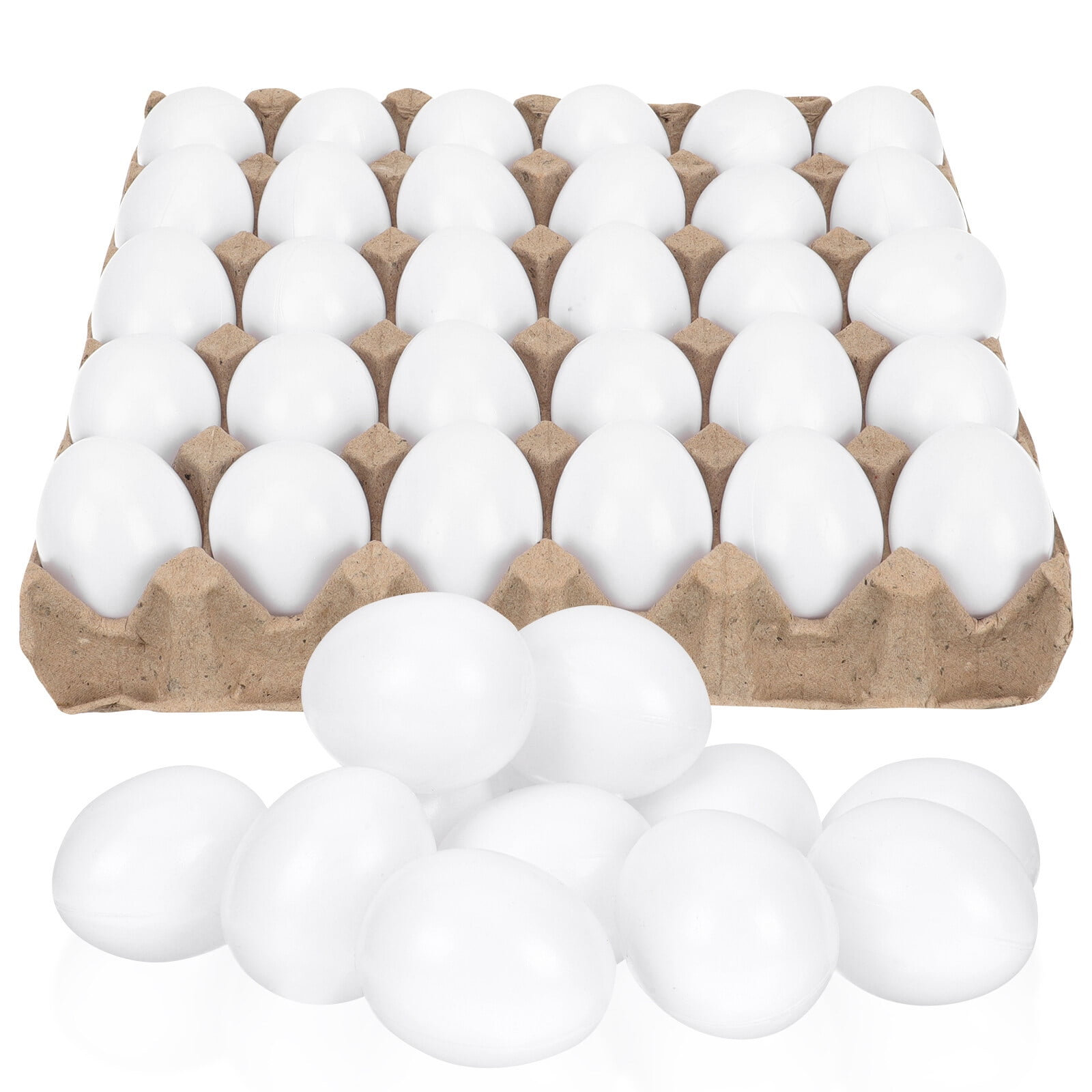 1 Set Blank Plastic Egg Fake Egg Craft Decorative Egg Toy Plastic Egg ...