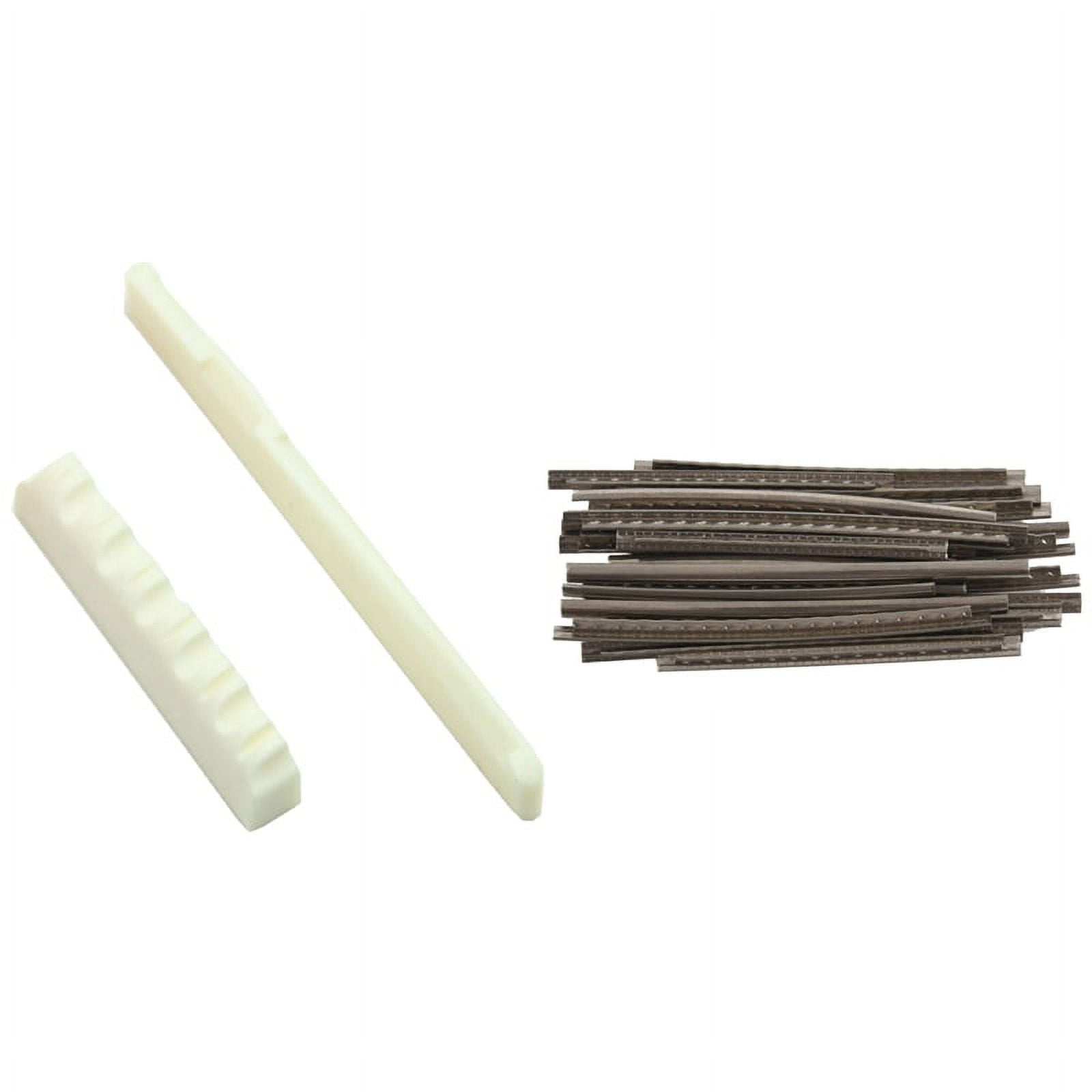 1 Set Bone Bridge Saddle and Nut & 1 Set 2.9MM Acoustic Electric Guitar ...