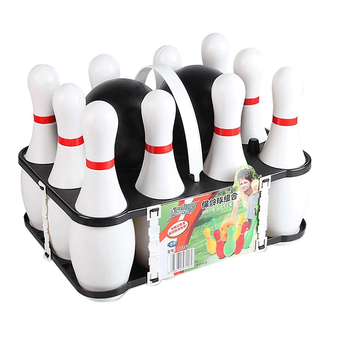1 Set Bowling Set & Adults 2 Ball with 10 Pins for Family Kids and ...