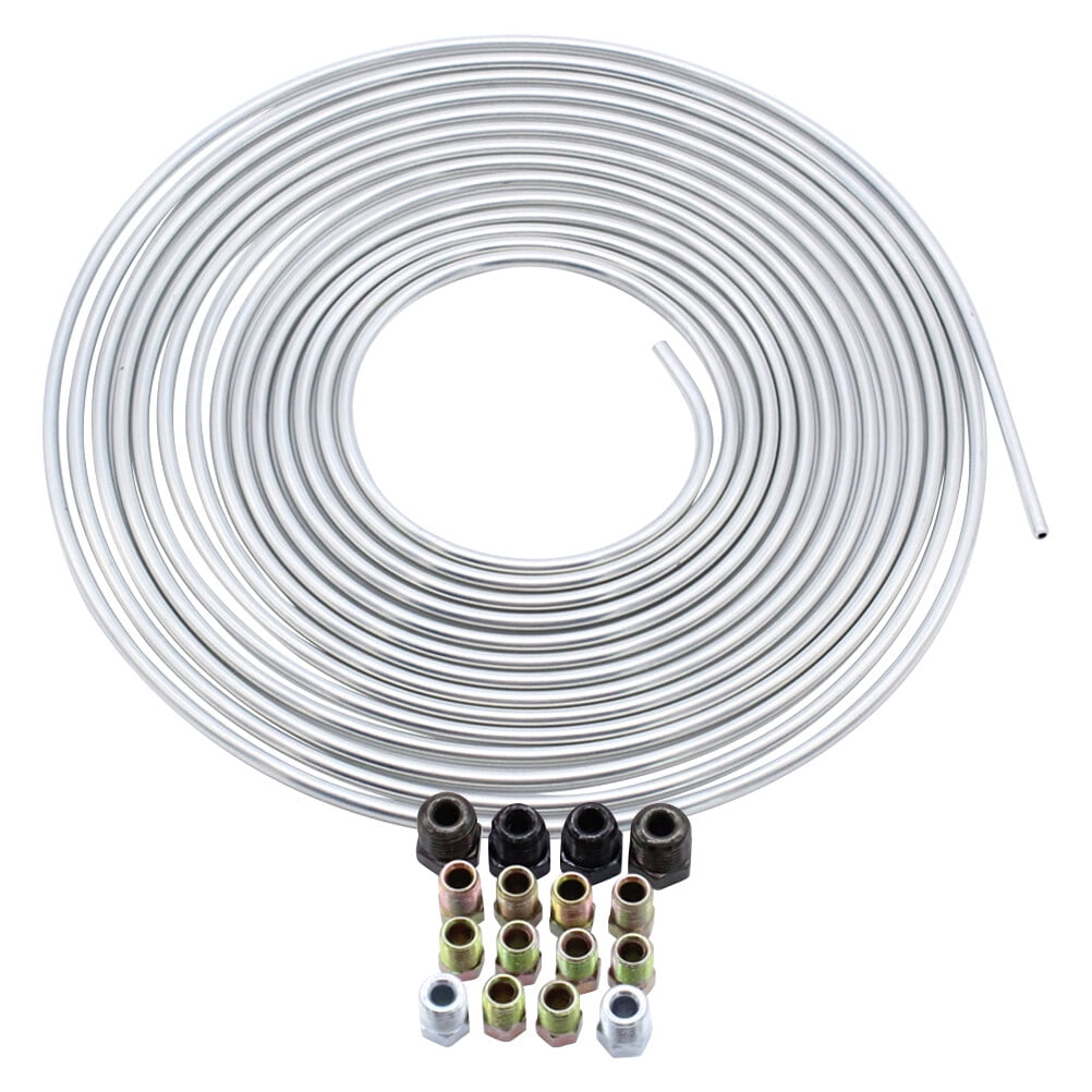 Healifty 1Set Flexible Plated Silver Brake Tube Replacement Kit for Car ...