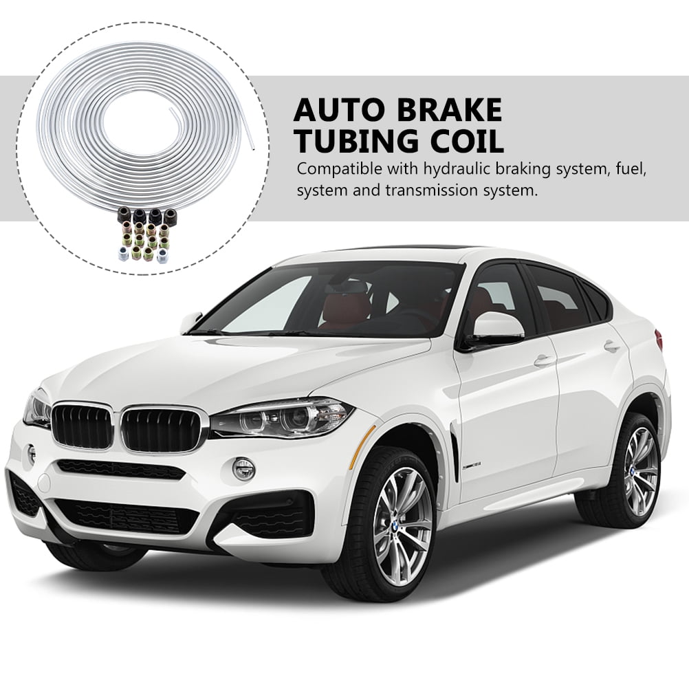 1 Set Brake Tube Car Brake Line Replacement Tubing Coil Fitting Kit ...