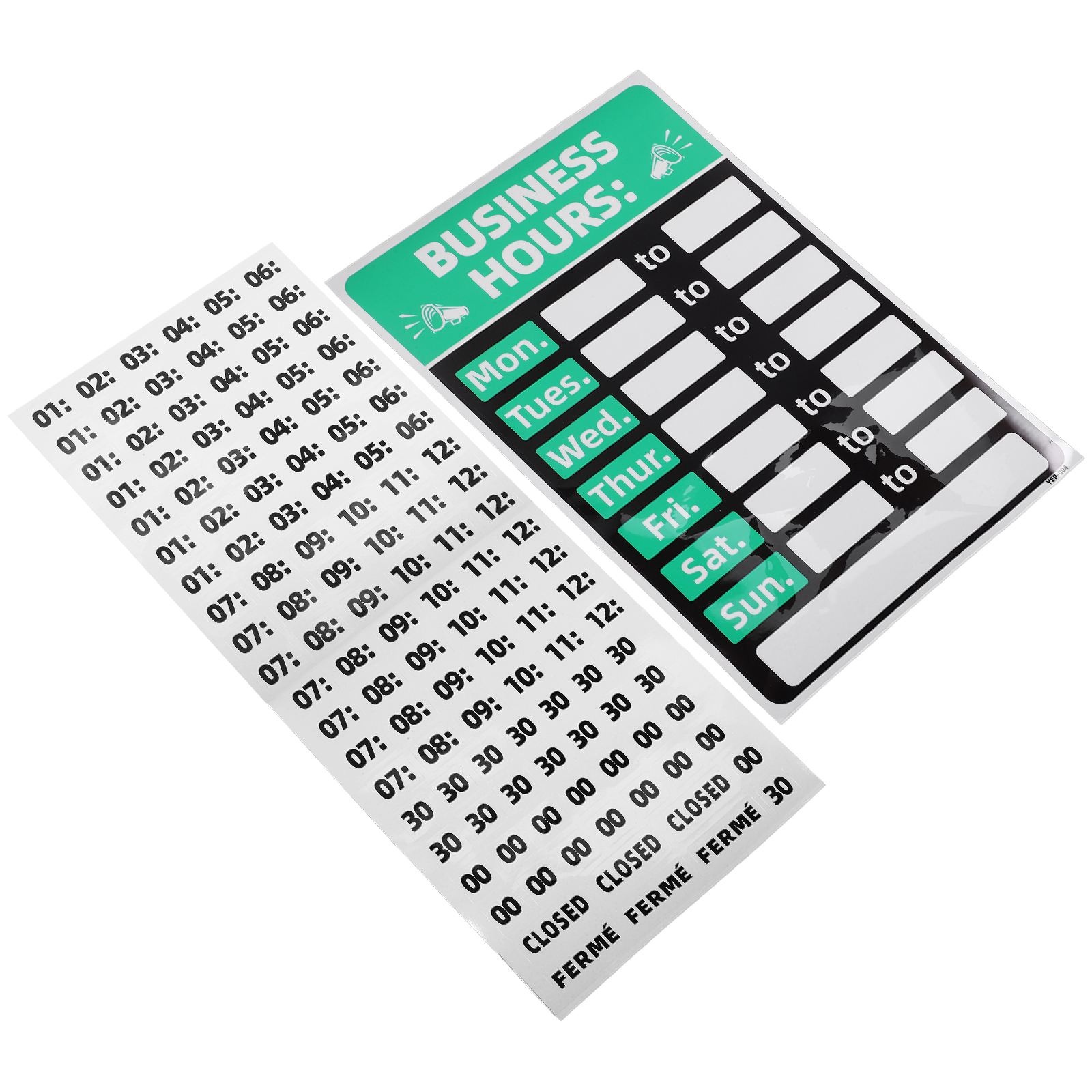 1 Set Business Hours Sign Opening Hour Sign Changeable Store Hours Sign ...