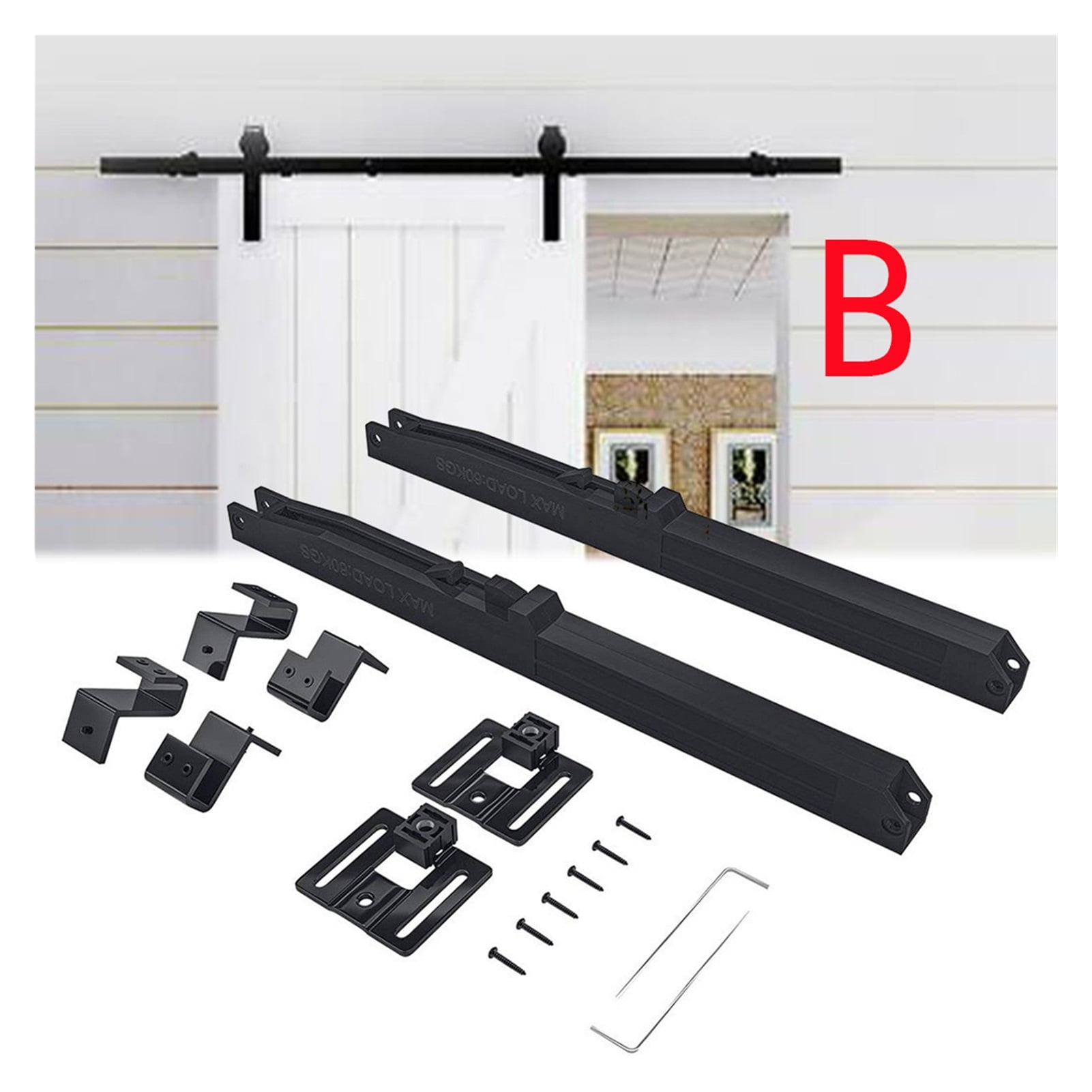 1 Set Cabinet Sliding Barn Door Hardware Kit Super Mini Sliding Door ...