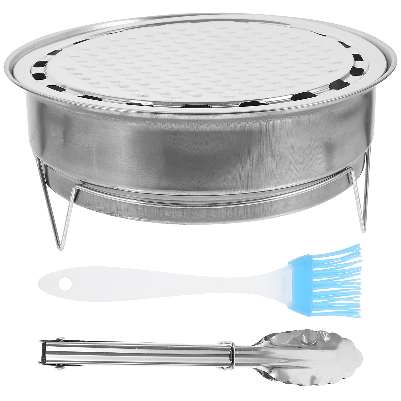 1 Set Camping Grill Portable Barbecue Grill BBQ Stainless Steel Grill ...