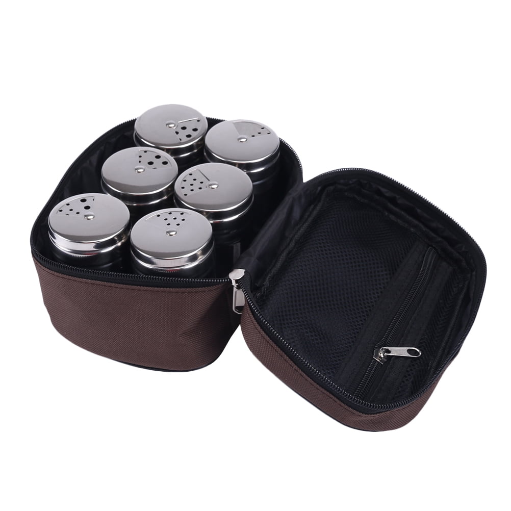 1 Set Camping Salt and Pepper Shakers Metal Condiment Shakers with ...