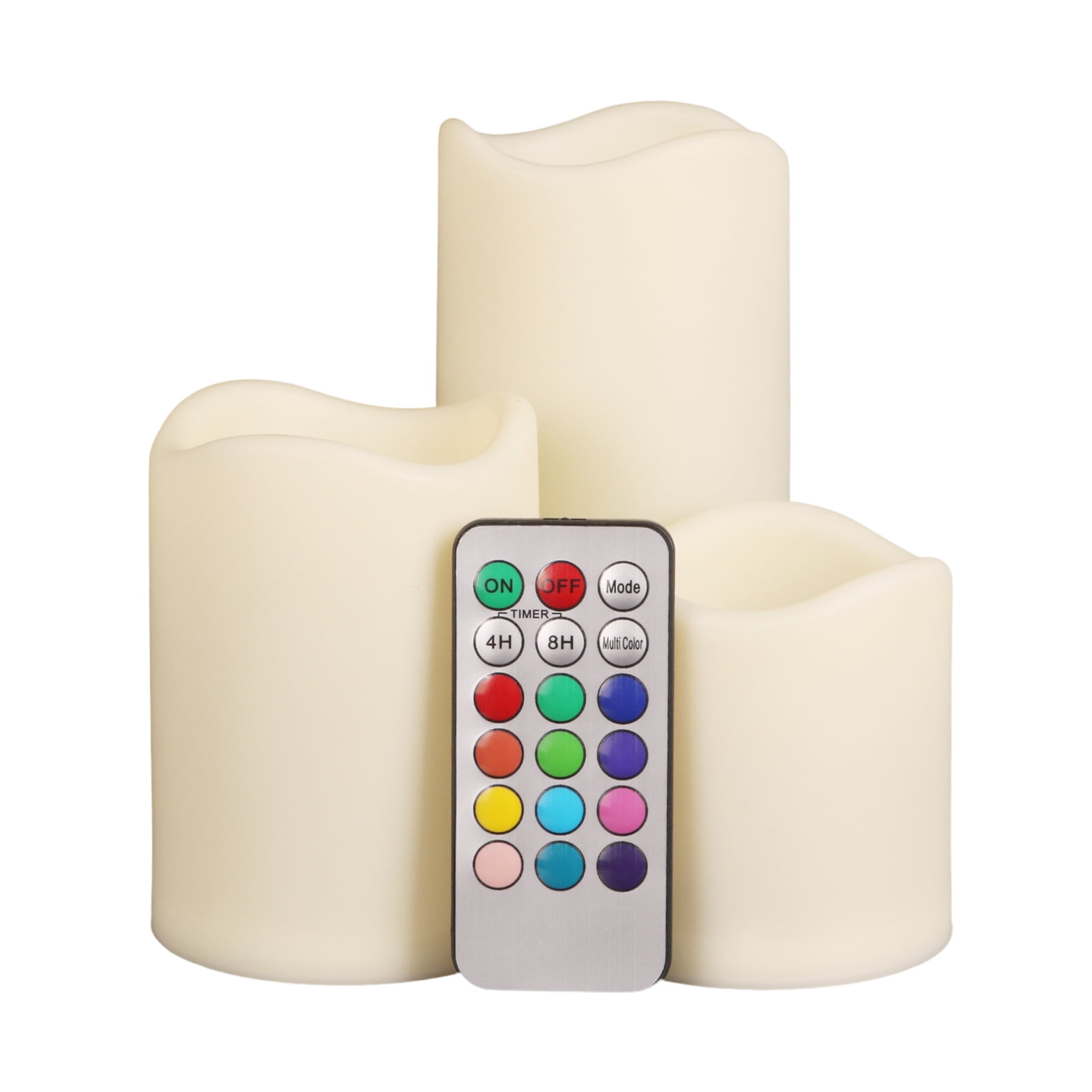 1 Set Candle Light Long Glowing Time LED Colorful Light Changing Tea ...