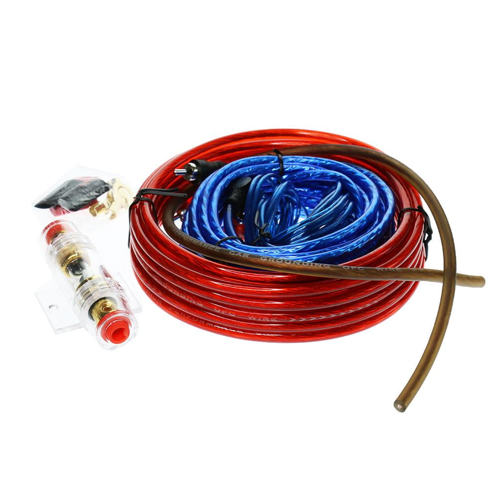 1 Set Car Audio Subwoofer AMP Wiring Wire W/ Fuse Holder For Universal ...