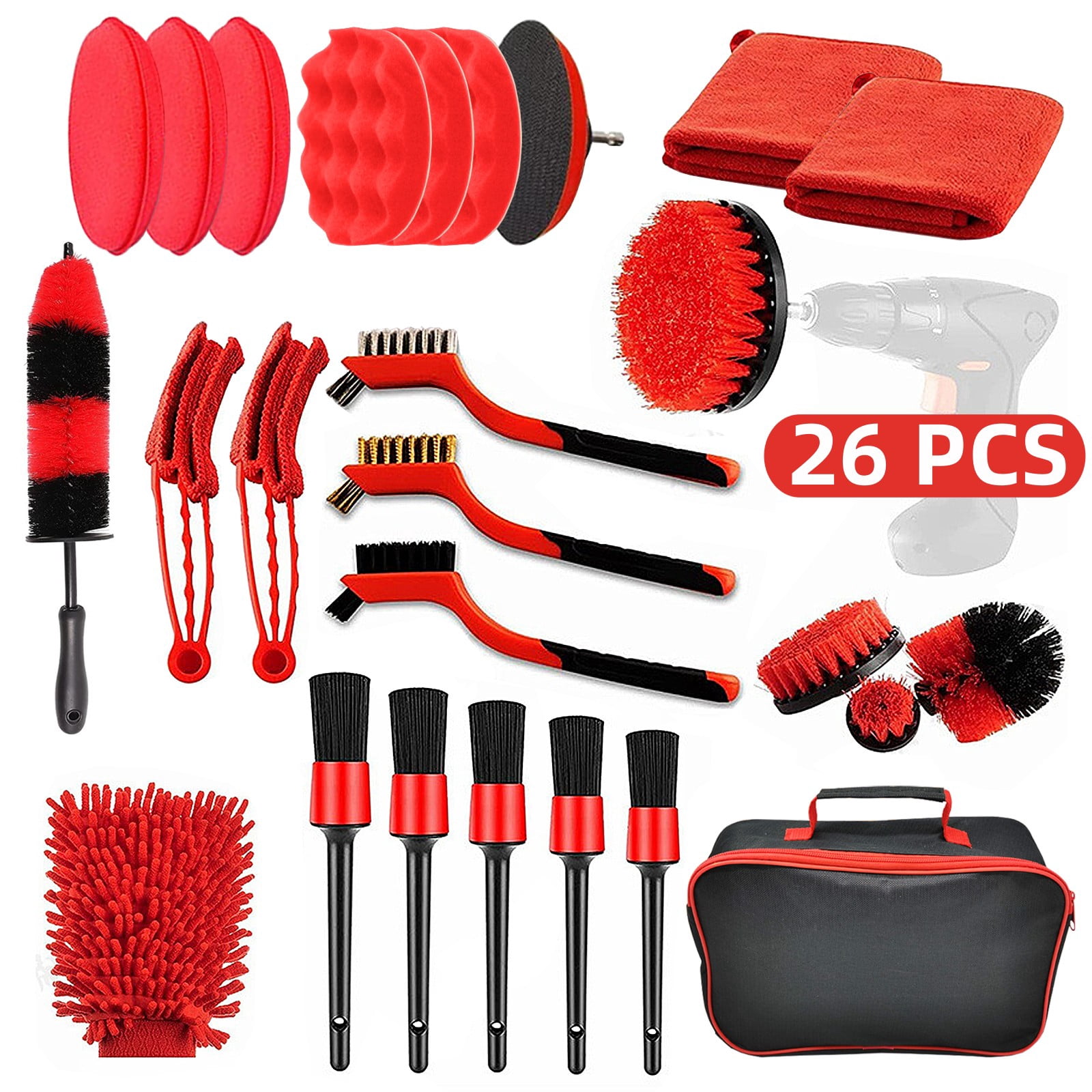 1 Set Car Detailing Brush Car Detailing Kit Auto Detailing Drill Brush ...