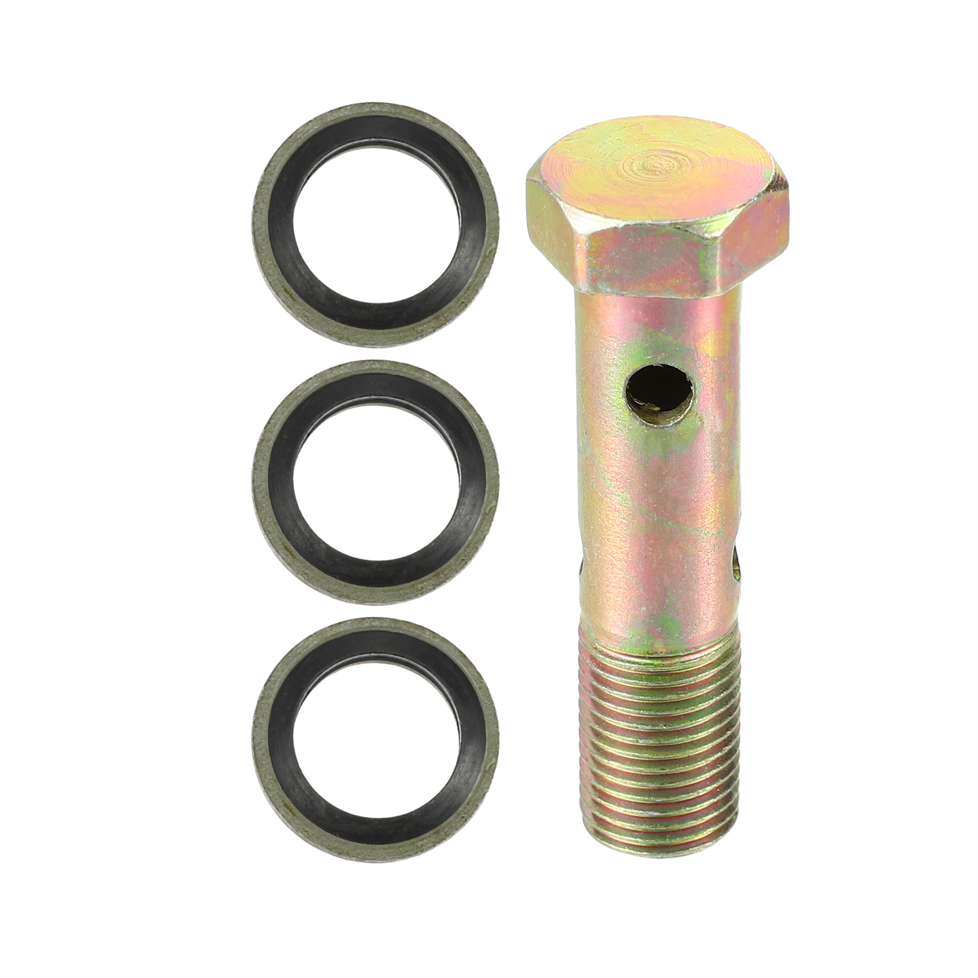 1 Set Car Double Banjo Bolt M10x1.0 Length 44mm Metric Thread Turbo Brake Line Fitting Adapter W ...