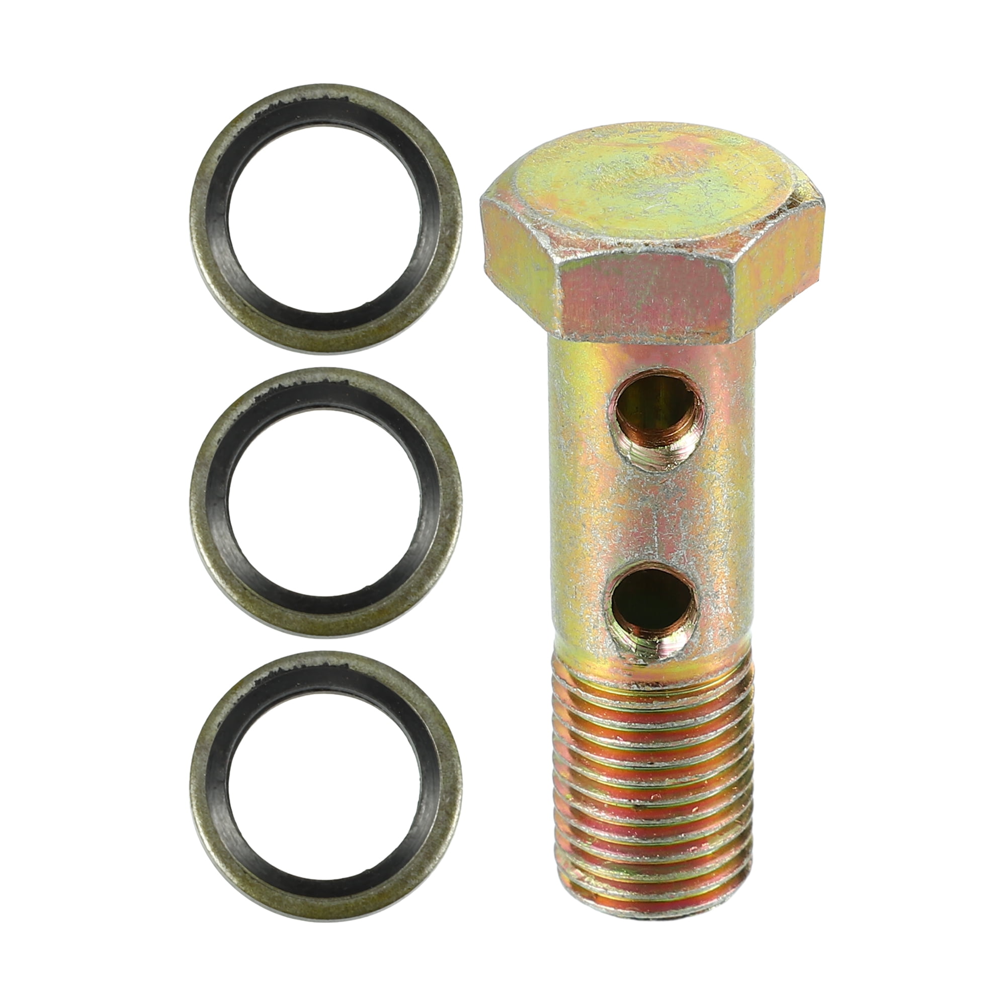 1 Set Car Double Banjo Bolt M12x1.25 45mm Metric Thread Turbo Brake Line Fitting Adapter W ...