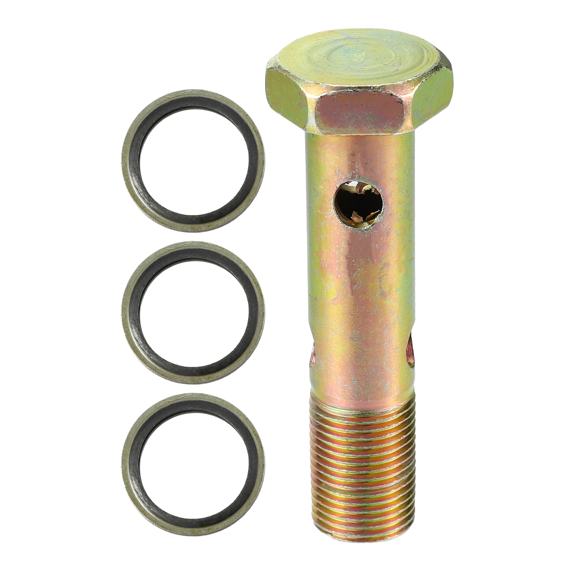 1 Set Car Double Banjo Bolt M18x1.5 Length 82mm Metric Thread Turbo Brake Line Fitting Adapter W ...