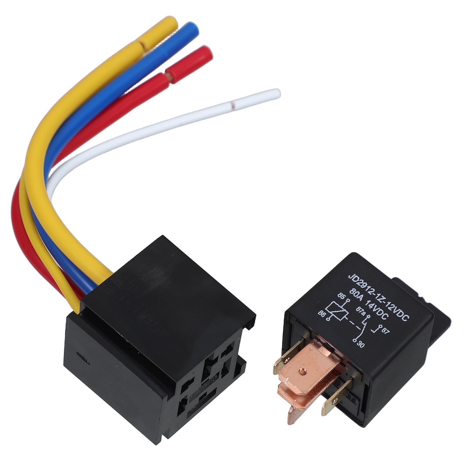 1 Set Car Relay Sockets 80A 12V Automotive Relay Harness Universal 5 ...