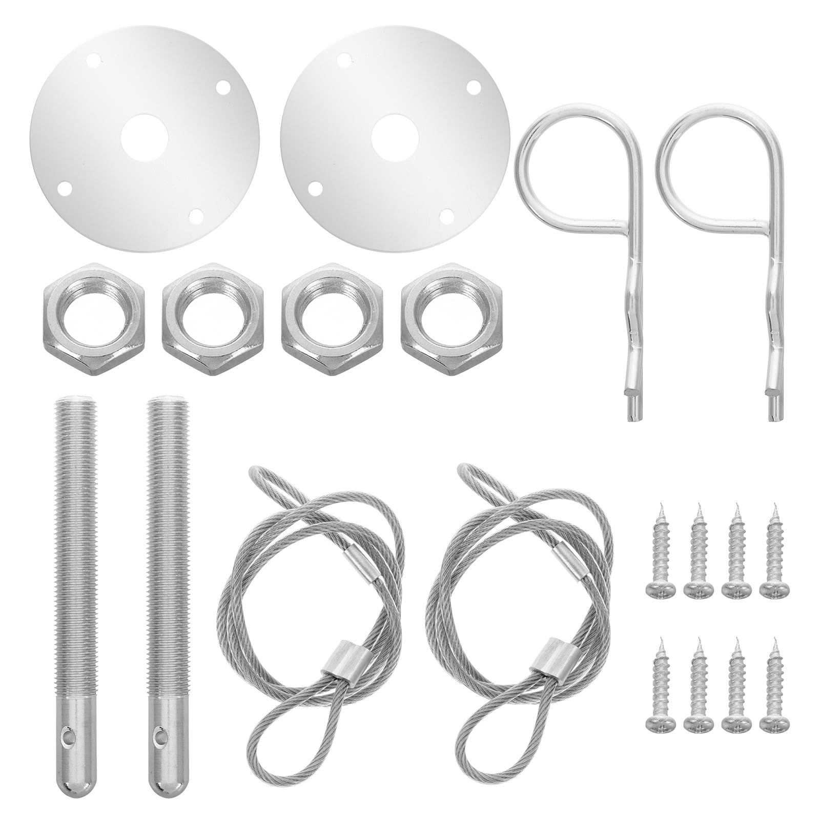 1 Set Car Truck SUV Engine Hood Latches Kit and Hood Pins Kit Locking ...