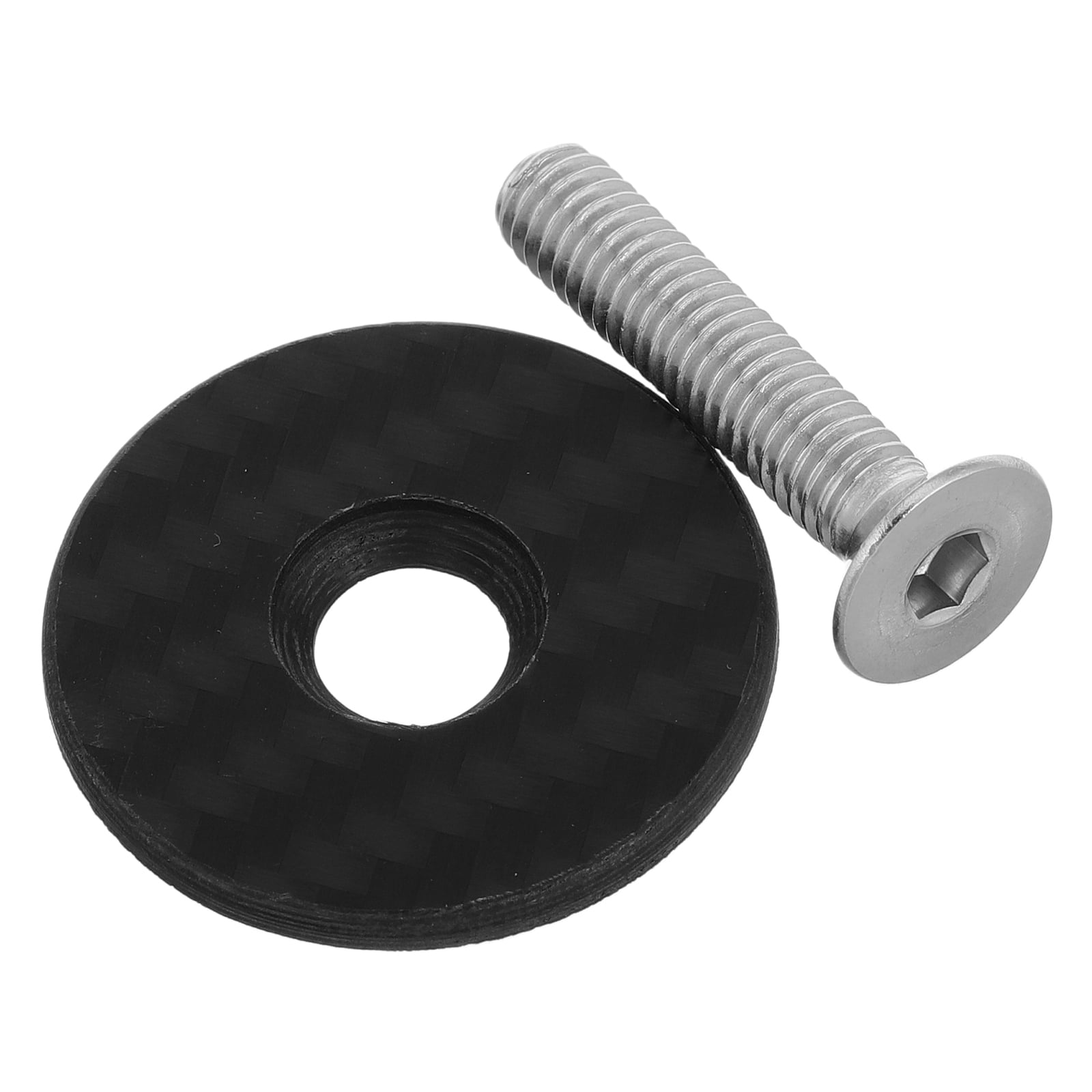 1 Set Carbon Fiber Bikes Headset Top Cap Headset Screw Headset Cap Bolt ...