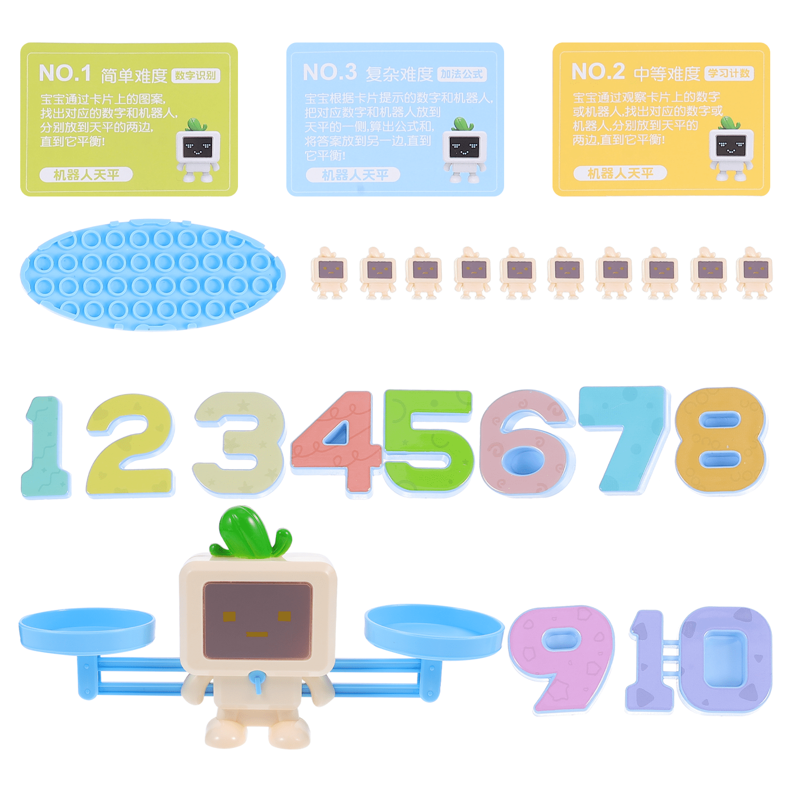 1 Set Cartoon Balance Math Game Toy Mathematical Calculate Children ...