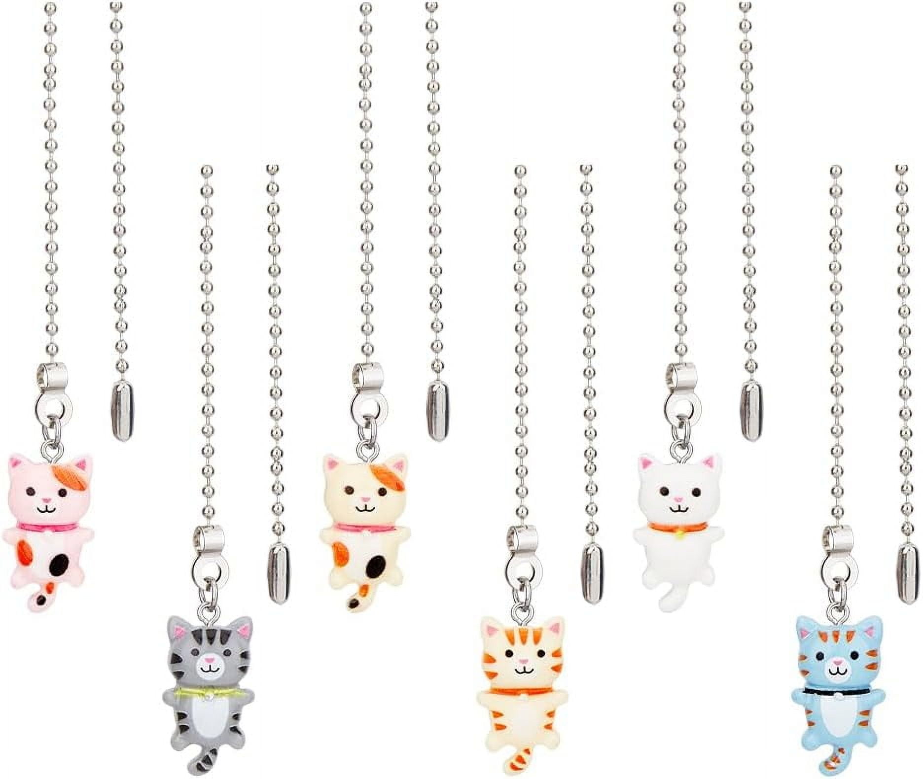 1 Set Cat Shape Resin Ceiling Fan Pull Chain Extenders with 304 ...