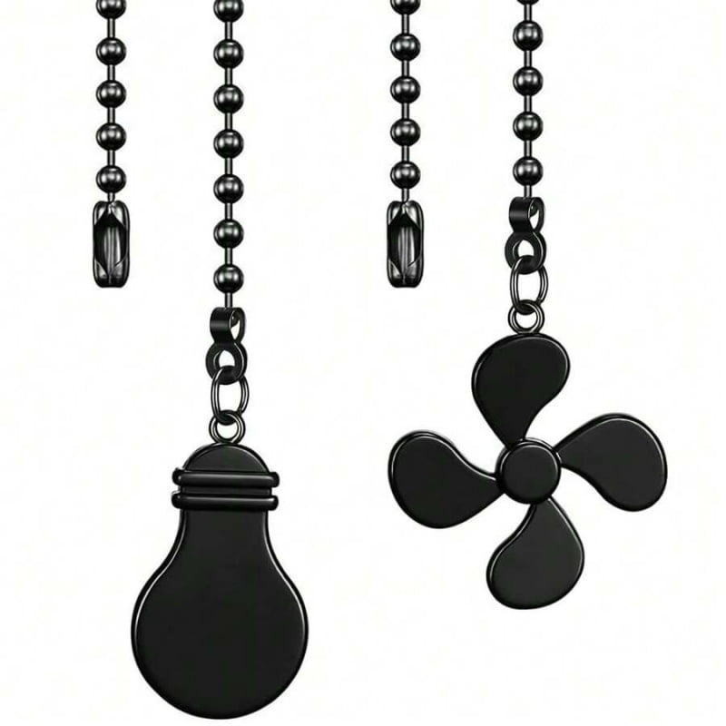 1 Set Ceiling Fan Pull Chain, Bulb And Fan Pattern Pull Chain Extension ...