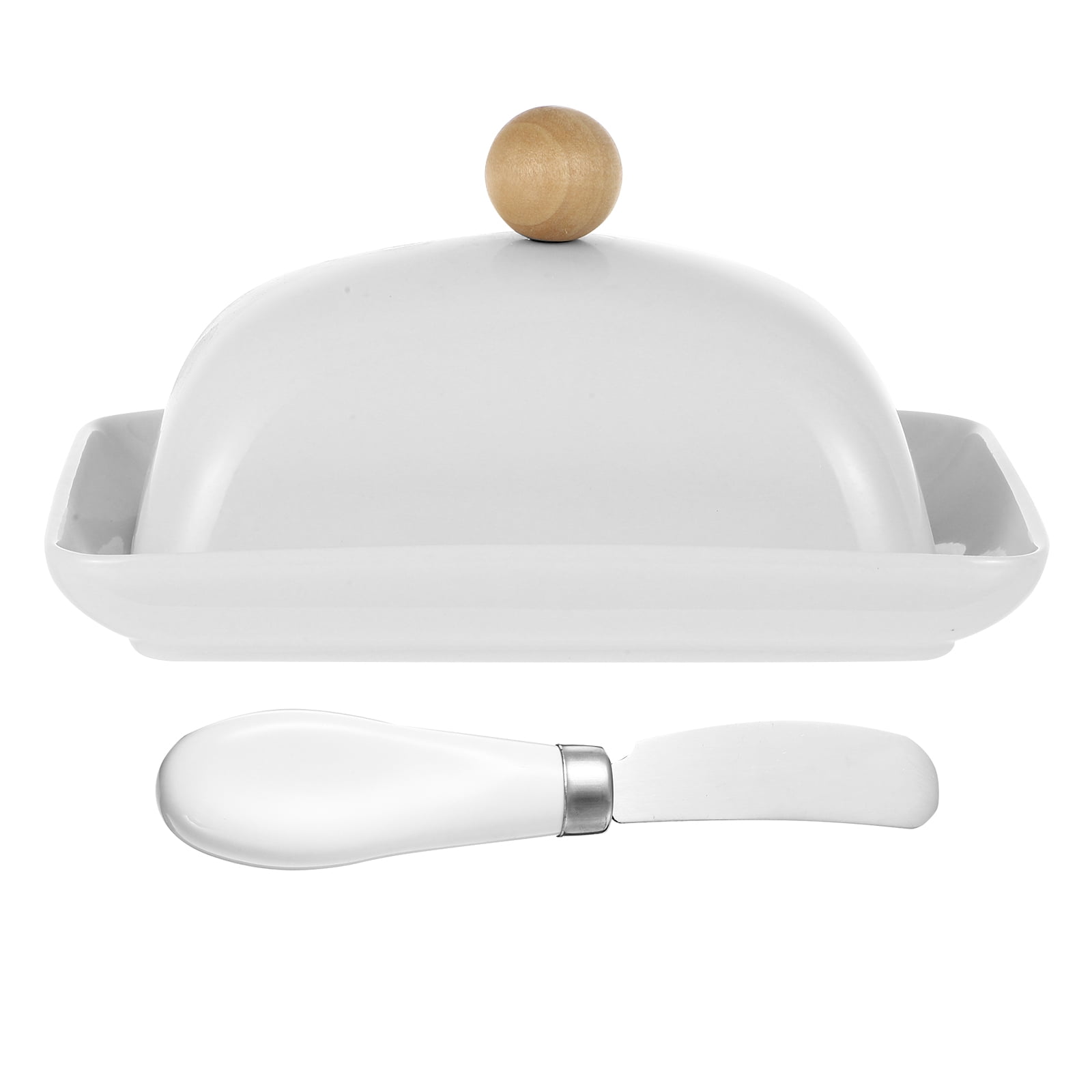 1 Set Ceramic Butter Dish Butter Holder Kitchen Countertop Butter Tray ...