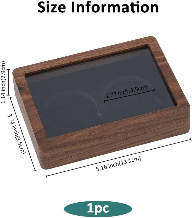 1 Set Challenge Coin Display Case 2-Slot Wood Challenge Coin ...