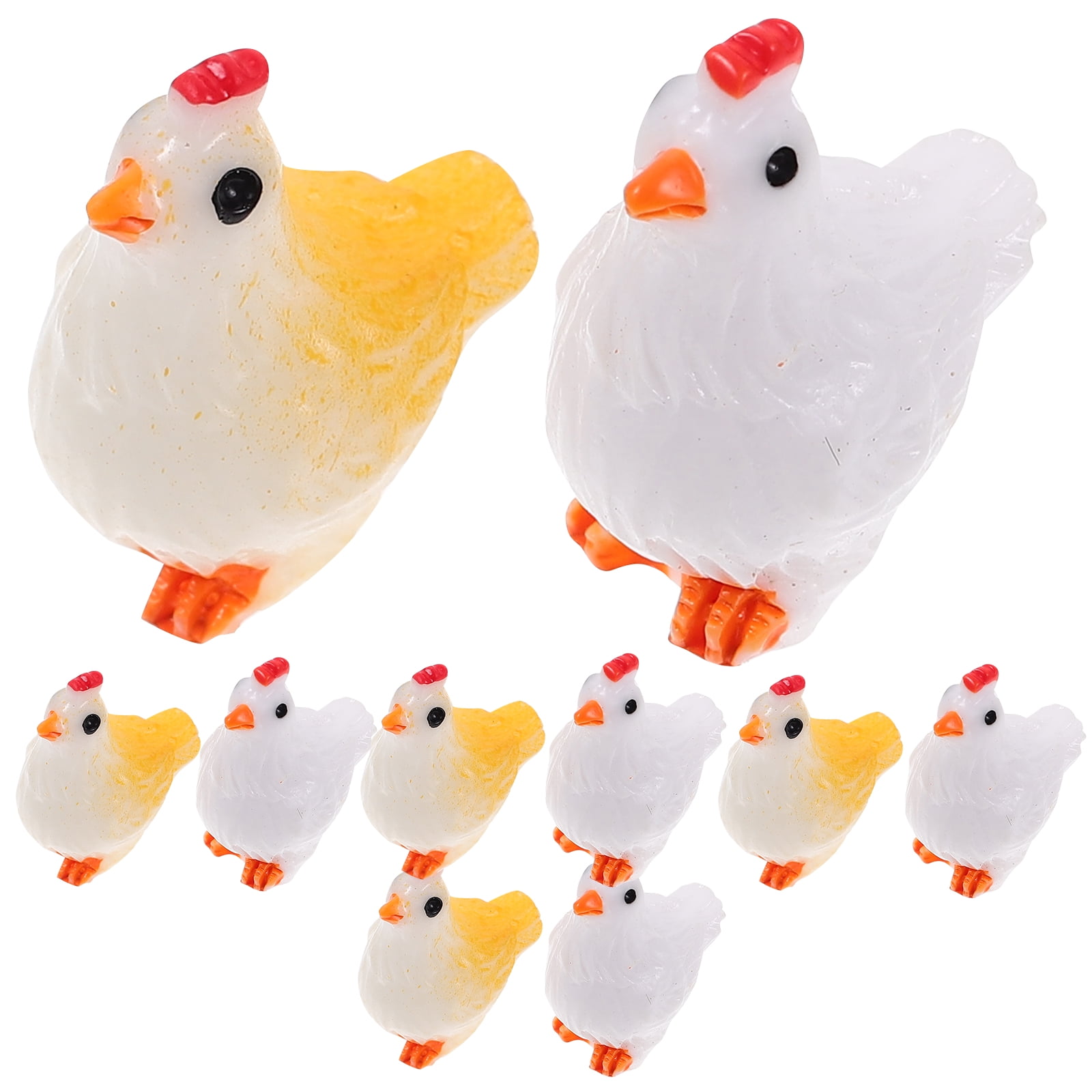 Qiysamall 1 Set Chick Decor Tiny Chicken Craft Mini Garden Ornament ...