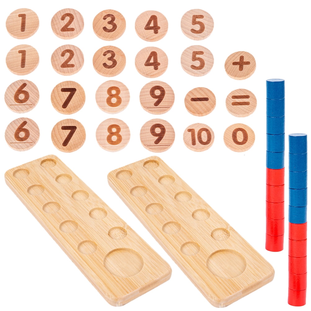 HOMEMAXS 1 Set Kids Wooden Math Toys Number Cognitive Plaything Early ...